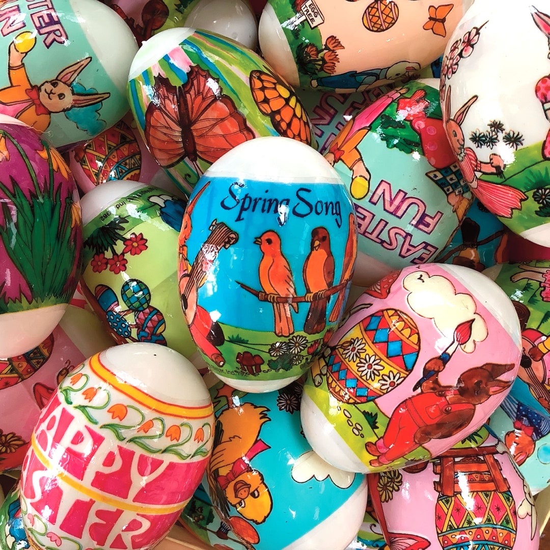 Vintage Easter Eggs (5), Retro Surprise Basket Fillers, 1980s Easter ...