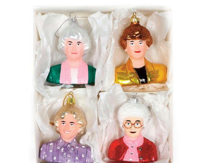 Tiny Golden Girls Ornaments Set Of 4 Christmas Decoration Etsy