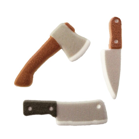 Edible Axe and Cleaver Halloween Cake Toppers Sugar - Etsy