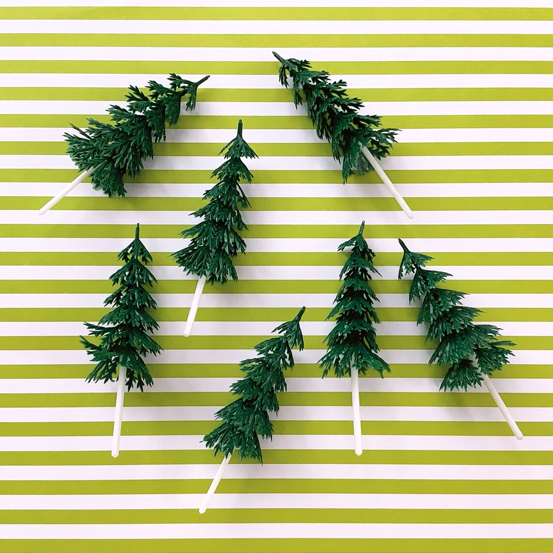 12 Small Pine Tree Cake Toppers 3-inch Plastic Evergreens | Etsy