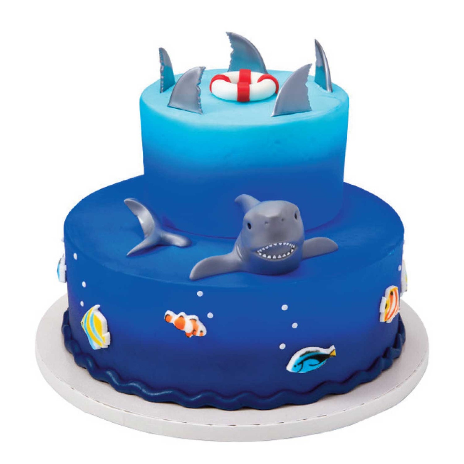 Shark Fin Cake Toppers pack of 12 Shark Birthday Party - Etsy