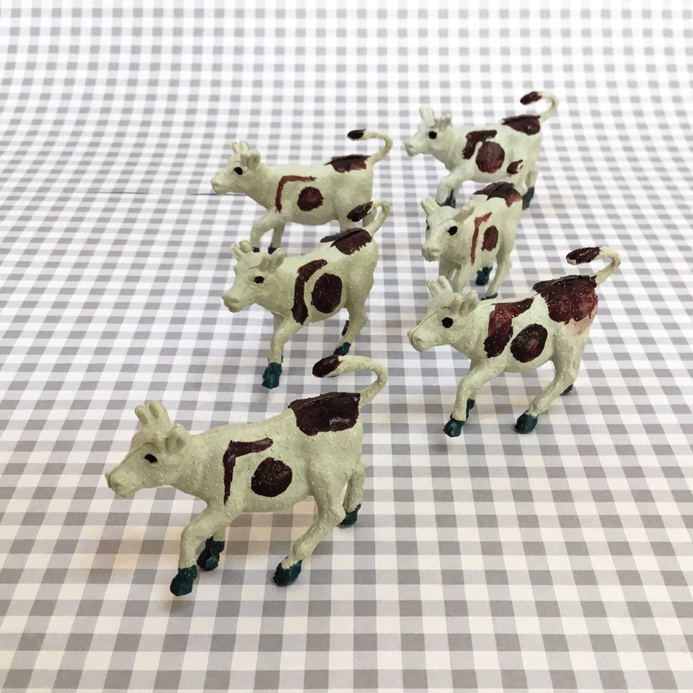 Toppers de pastel de vaca pequeña conjunto de 10 miniaturas | Etsy