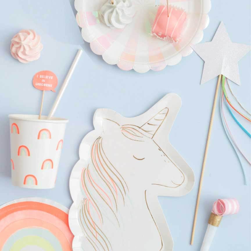 Pastel Rainbow Party Plates Rainbow Party Decor Meri Meri | Etsy