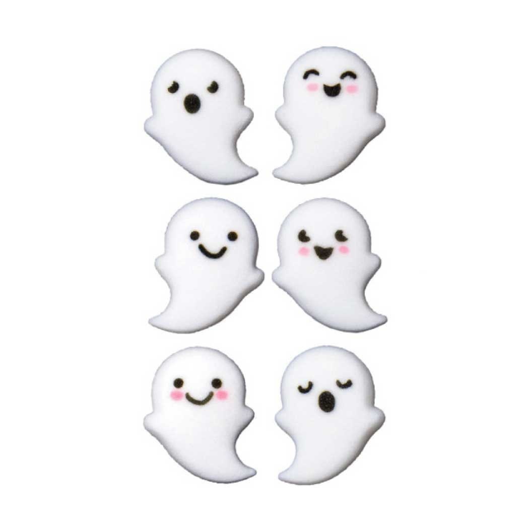 Edible Ghost Sugars 12 Halloween Decorations for Cupcakes | Etsy