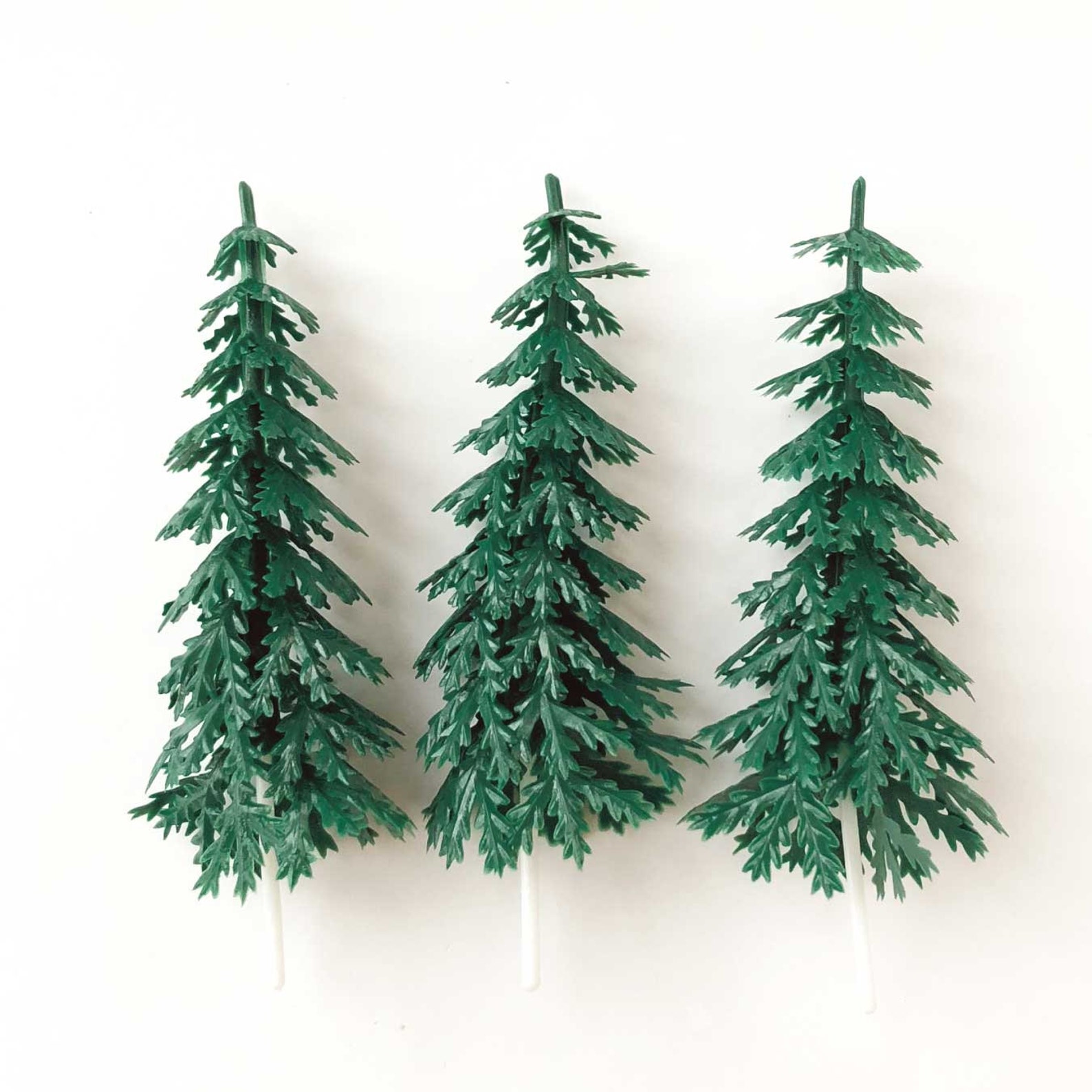 12 Medium Pine Tree Cake Toppers 4-inch Plastic Evergreens - Etsy
