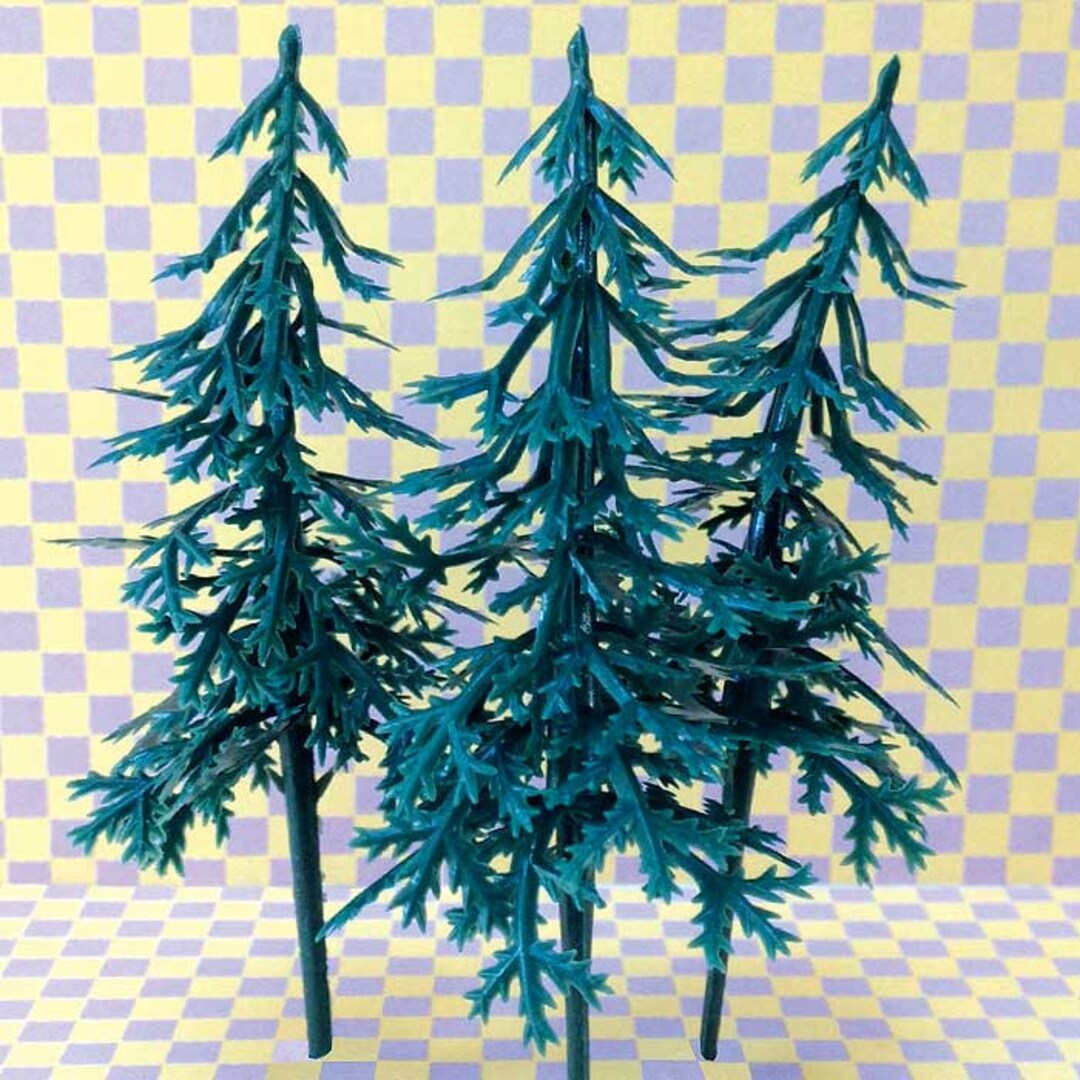 12 Spruce Tree Cupcake Toppers Plastic Evergreen Fir Cake - Etsy