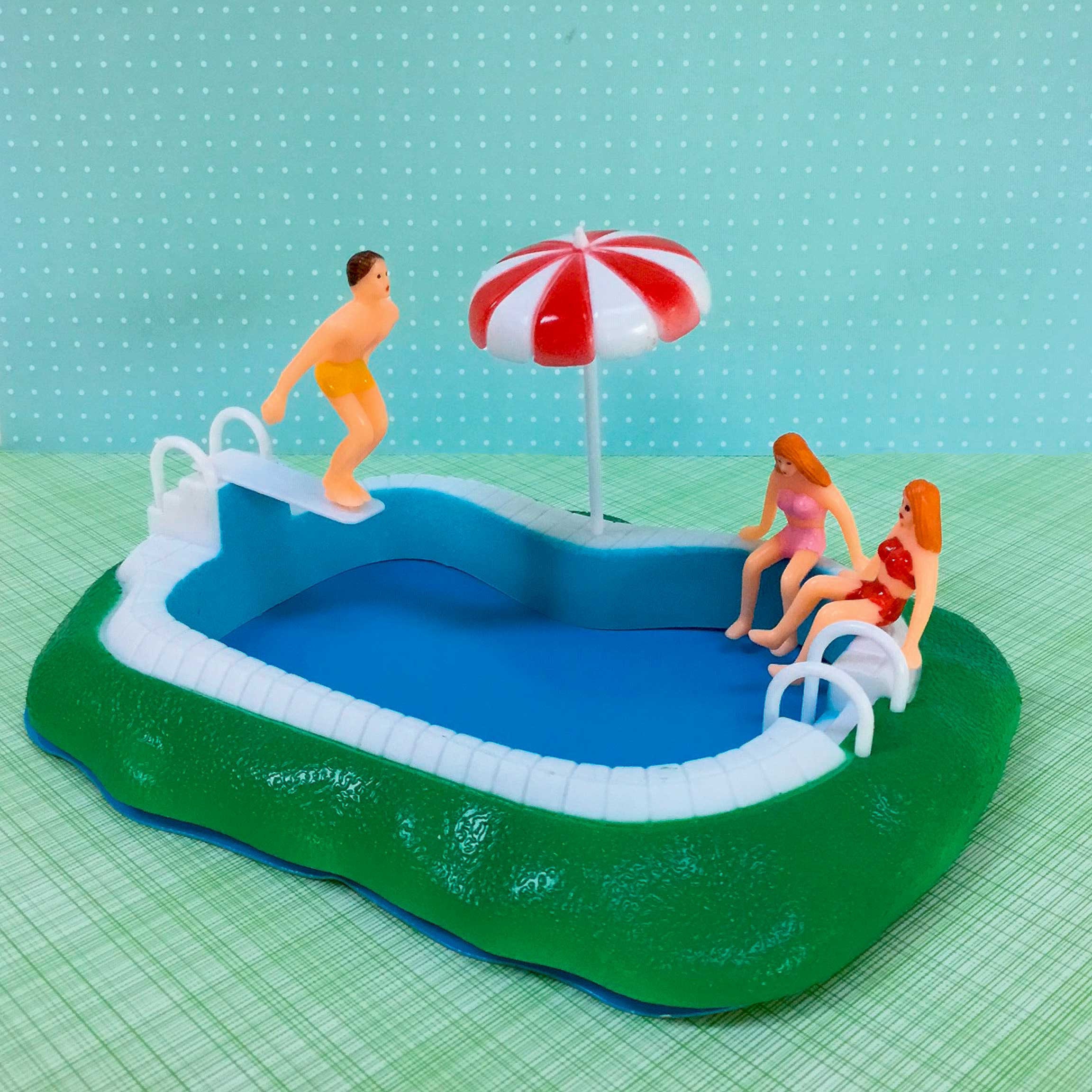 Swimming Pool Cake Topper Beach Party Decorations - Etsy
