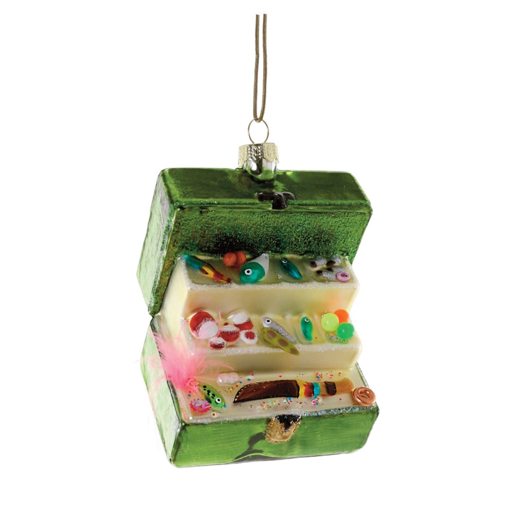 Tackle Box Ornament, Fishing Bauble - Etsy