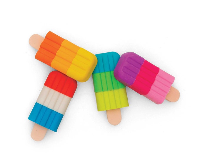 Popsicle Puzzle Erasers (4), Fruit-scented School Supply for Kids ...