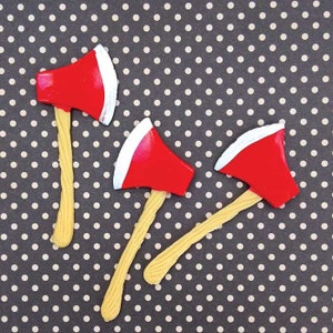 Hatchet Toppers (12) Ax / Axe Cake Picks, Woodland Lumberjack Camping ...
