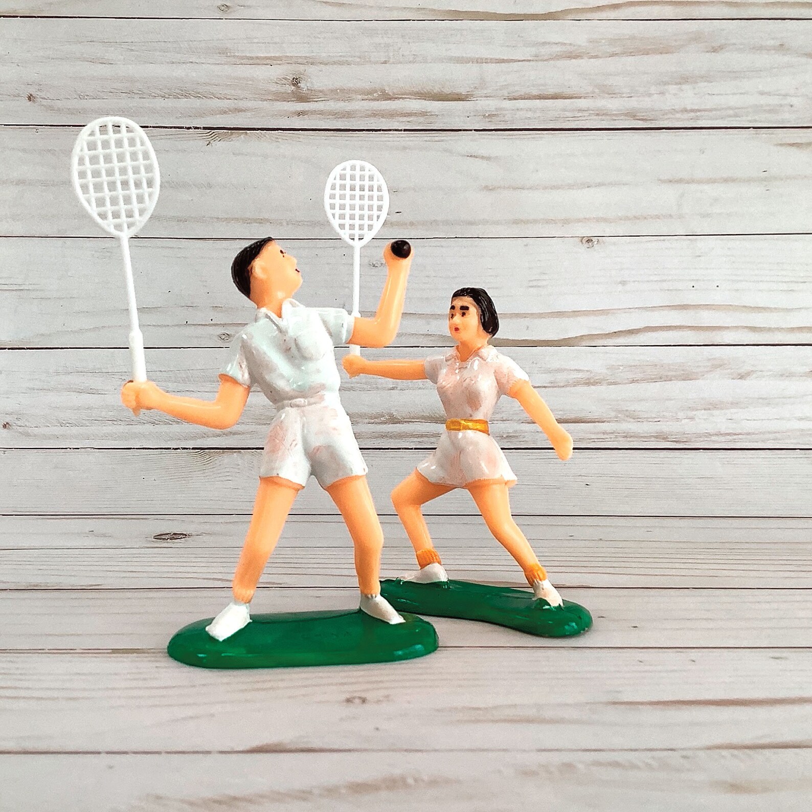 Vintage Male Female Tennis Player Cake Toppers Tennis Cake - Etsy