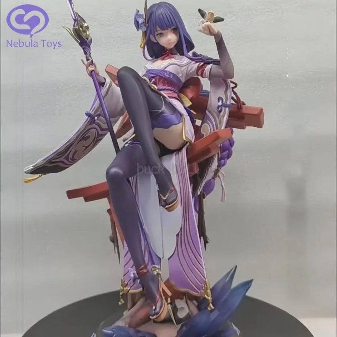 Raiden Shogun Genshin Impact Figure Sitting Pose PVC Statue Gift - Etsy