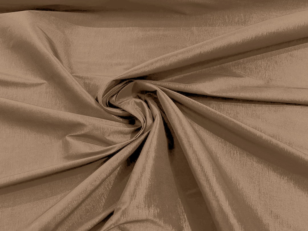 Khaki 58" Wide Medium Weight Stretch Two Tone Taffeta Fabric, Stretch ...
