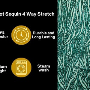 Gold / Black - Vine/root Sequin 4 Way Stretch Mesh Fabric, by the Yard ...