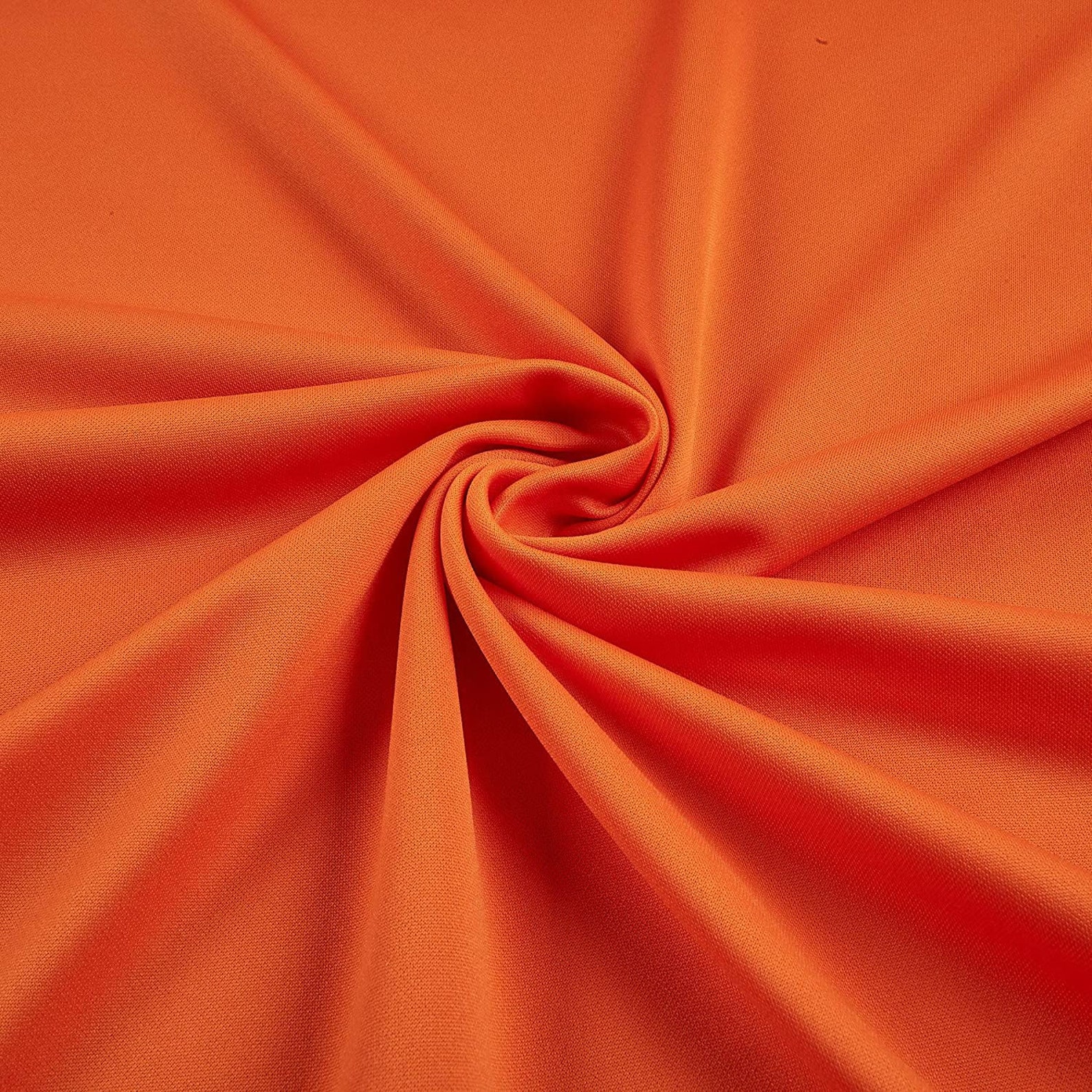 Orange Polyester Stretch Scuba Knit Fabric| Wrinkle Free| 58" Wide ...