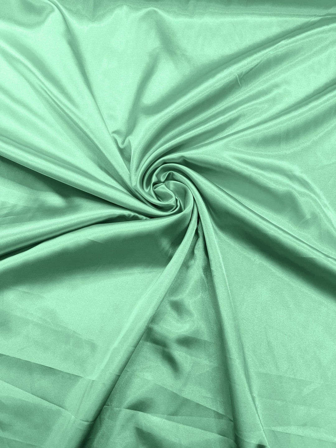 Mint Green Light Weight Silky Stretch Charmeuse Satin Fabric/60" Wide ...