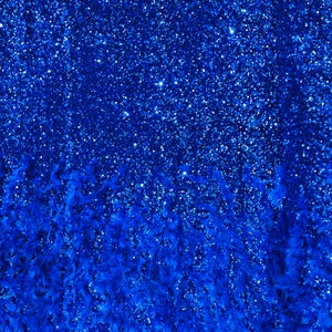 Royal Blue 5mm Sequins on a Stretch Velvet With Feathers 2-way Stretch ...