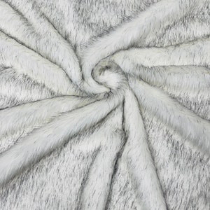 White/black Husky Faux Fur, 2 Tone Shaggy Faux Fur 60" Wide. - Etsy