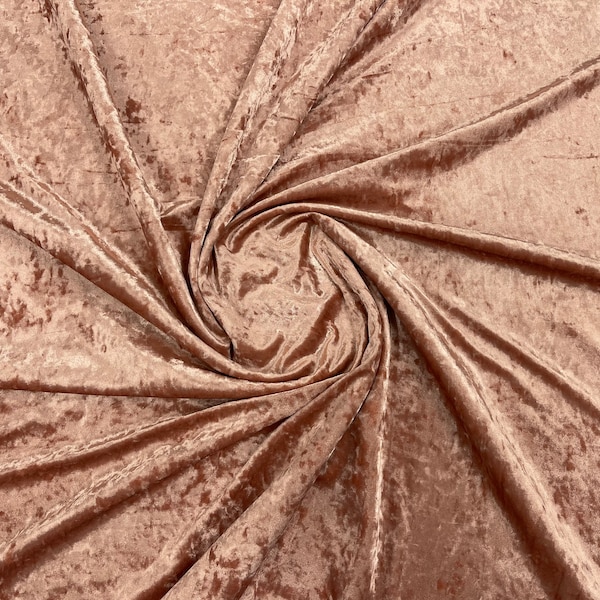 Rose Gold Velvet Fabric - Etsy