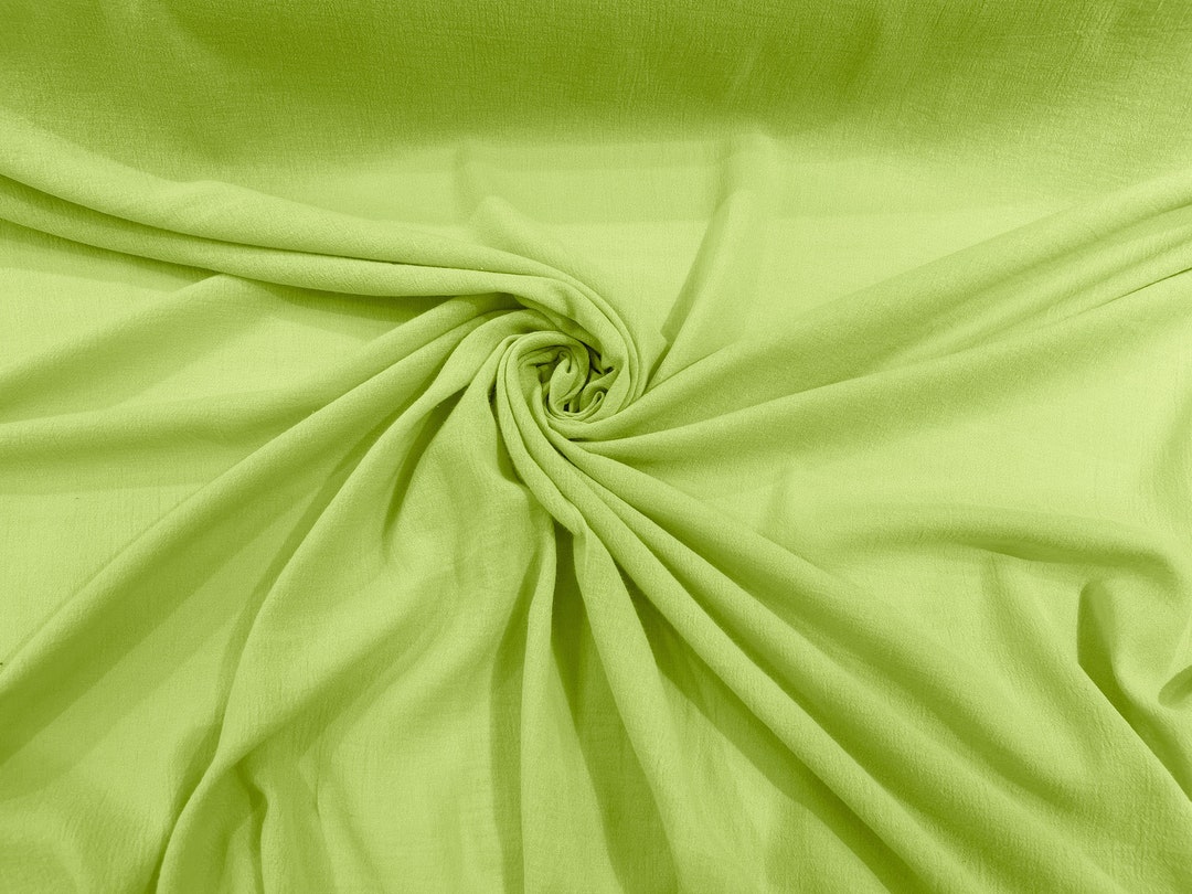 Lime Green Muslin Crinkle Gauze Fabric, Cotton Gauze Swaddle Fabric ...