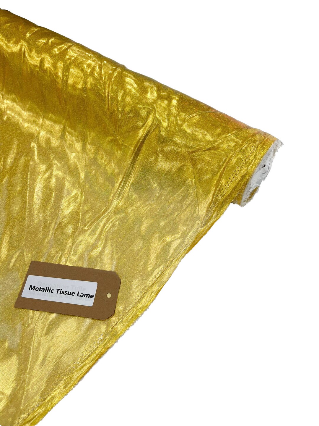 Gold Iridescent Metallic Shiny Light Weight Tissue Lame Fabric/sewing ...
