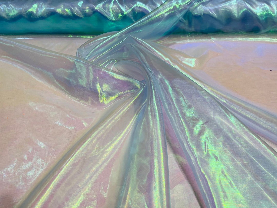 Aqua Blue Iridescent 58/60" Wide 100% Polyester Soft Light Weight ...