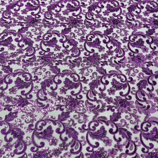 Purple Lace Fabric - Etsy