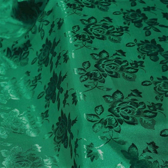 Kelly Green 60 Wide Polyester Flower Brocade Jacquard - Etsy