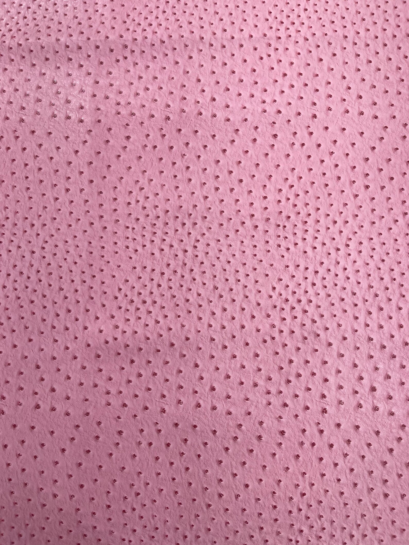 Pink 54” Wide Ostrich Fake Leather Upholstery, 3-D Ostrich Skin Texture ...