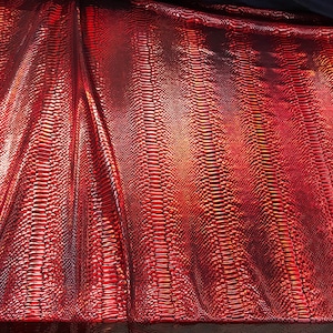 Red Iridescent Snake Skin Print on a 2 Way Stretch Nylon Spandex-skirts ...