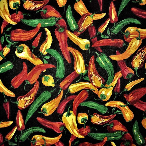 Chili Pepper Fabric - Etsy