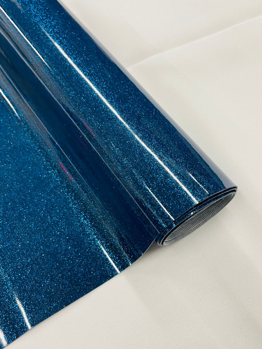 Deep Royal Blue 53/54" Wide Shiny Sparkle Glitter Vinyl, Faux Leather ...