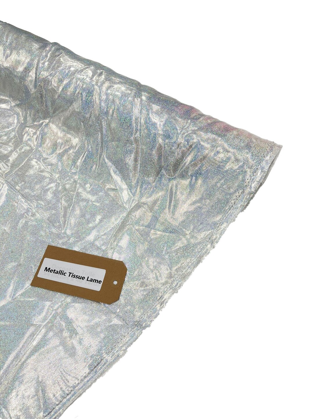 Silver Iridescent Metallic Shiny Light Weight Tissue Lame Fabric/sewing ...