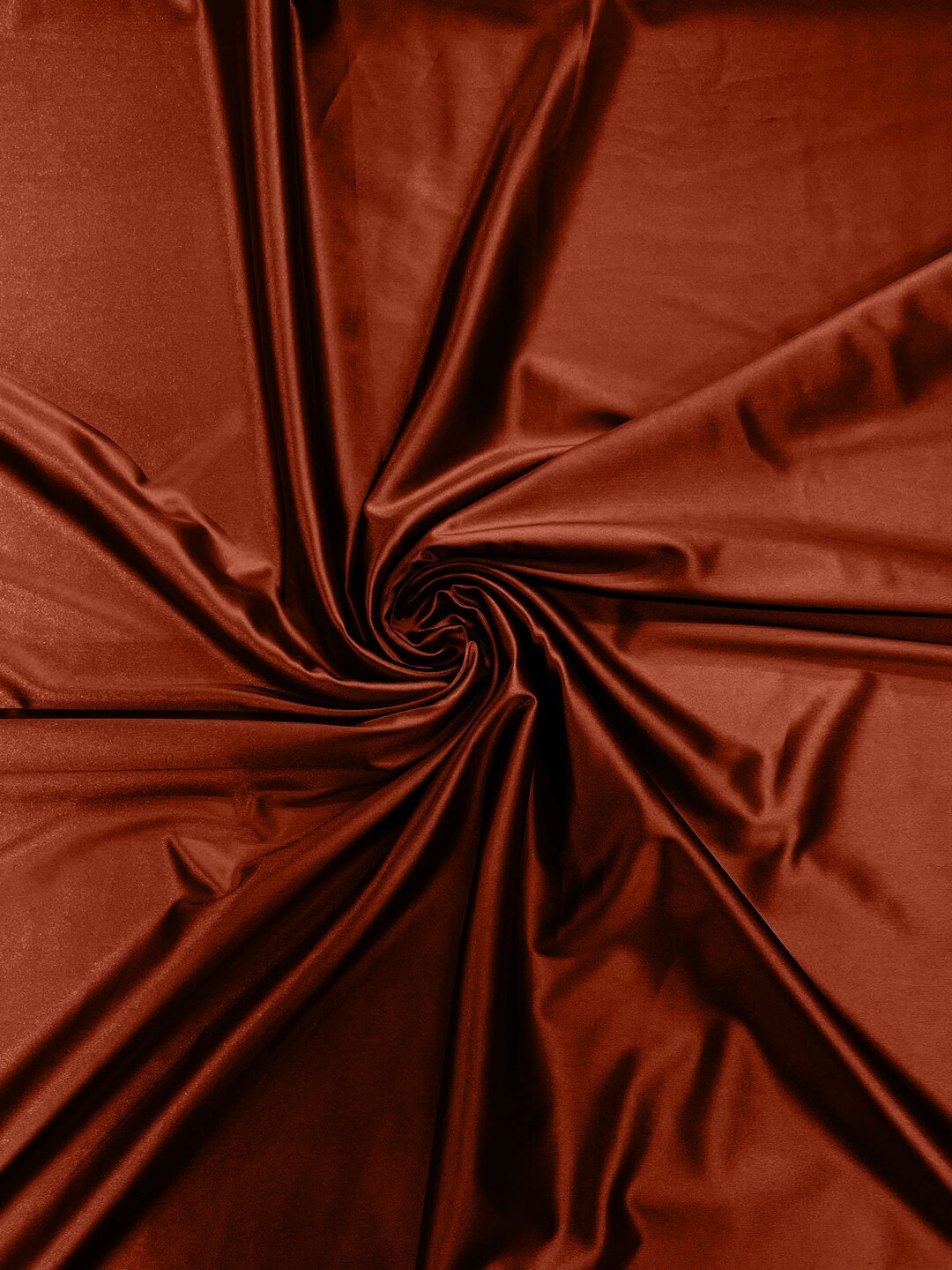 Rust Heavy Heavy Shiny Satin Stretch Spandex Fabric | 58 Inches Wide ...