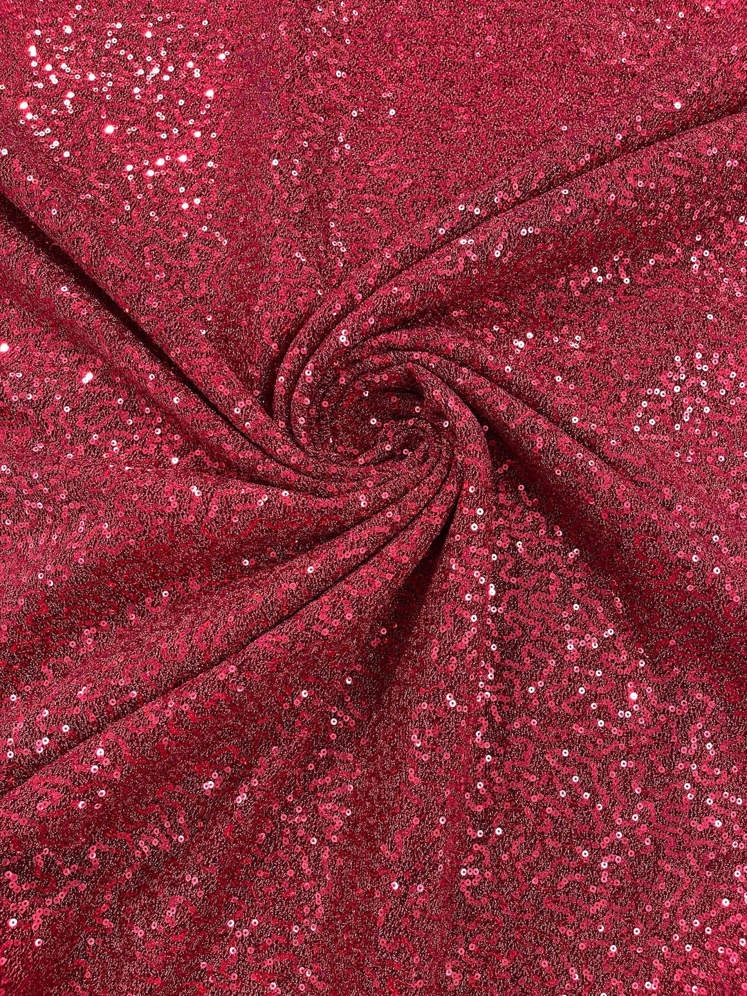 Red Metallic Tinsel Stretch Lurex Fabric With Sequins/58 Wide. - Etsy