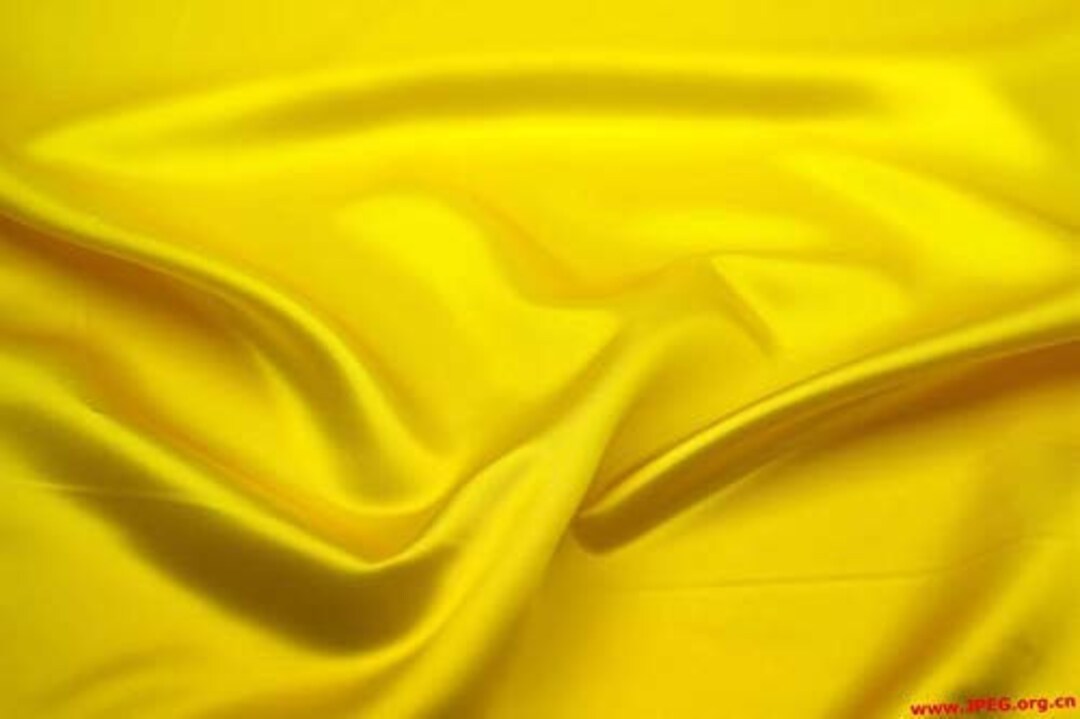 Yellow Heavy Shiny Bridal Satin Fabric for Wedding Dress, 60" Inches ...