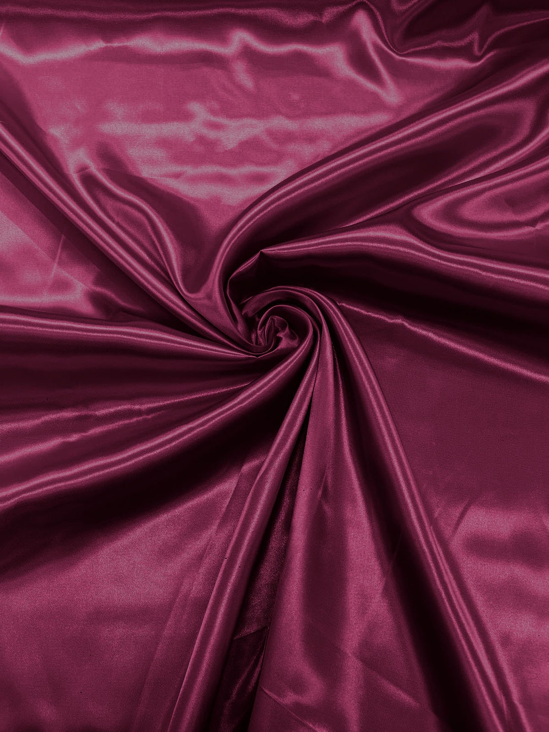 Raspberry - Shiny Charmeuse Satin Fabric for Wedding Dress/crafts ...