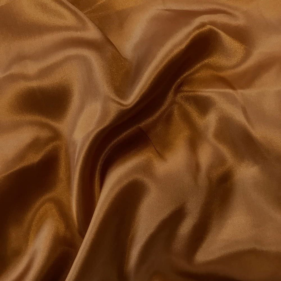 Copper Charmeuse Bridal Solid Satin Fabric for Wedding Dress | Etsy