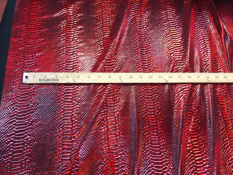 Red Iridescent Snake Skin Print on a 2 Way Stretch Nylon Spandex-skirts ...