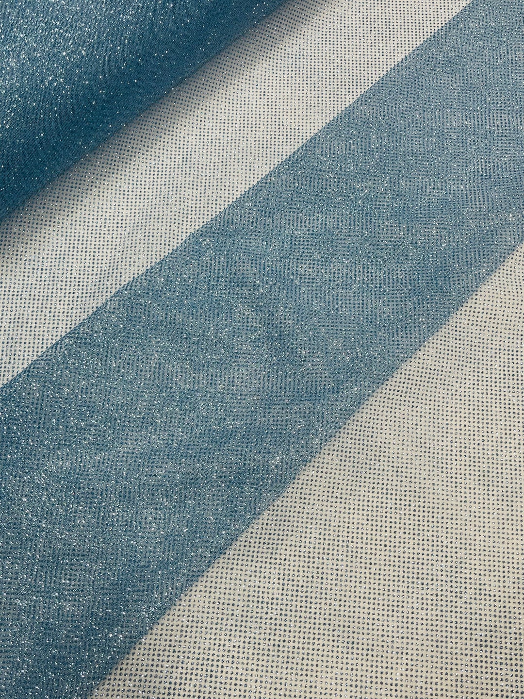 Light Blue Glitter Tulle Fabric/soft Mesh Glitter Material, Sparkle ...