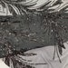 Black Feather Wing Shiny Sequin Design on a 4 Way Stretch Mesh Fabric ...