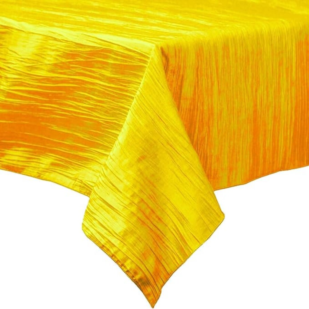 Yellow Square Light Weight Accordion Design Crushed Taffeta Seamless ...