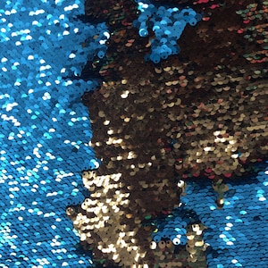 Turquoise-gold Mermaid Fish Scales 2 Way Stretch Lycra 2 Tone Flip Flop ...