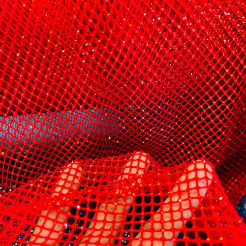 Black AB Iridescent Rhinestones on Soft Stretch Fish Net - Etsy