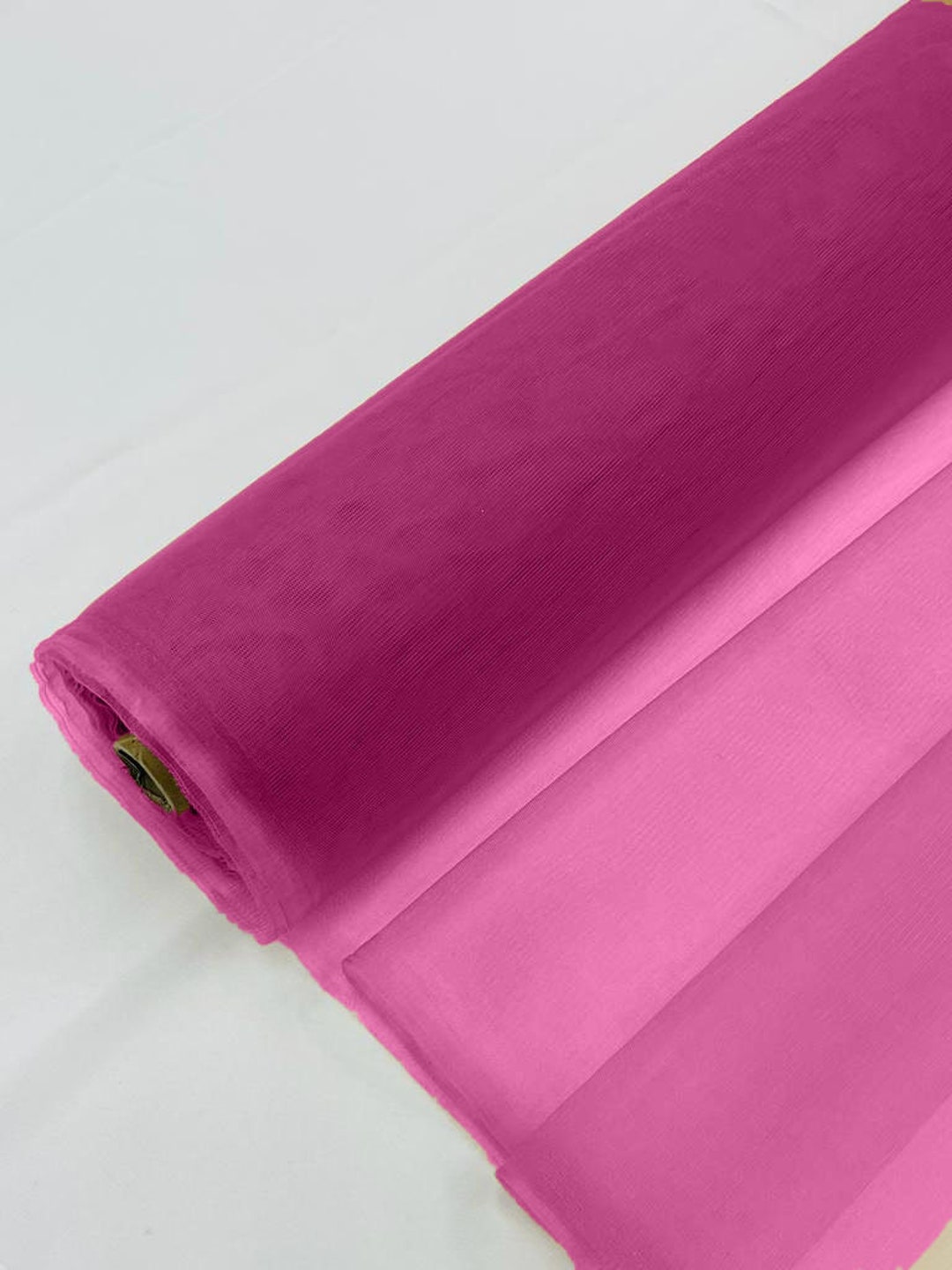 Fuchsia - Bridal Mesh Tulle Netting Fabric / Sheer Mesh /58" Wide ...