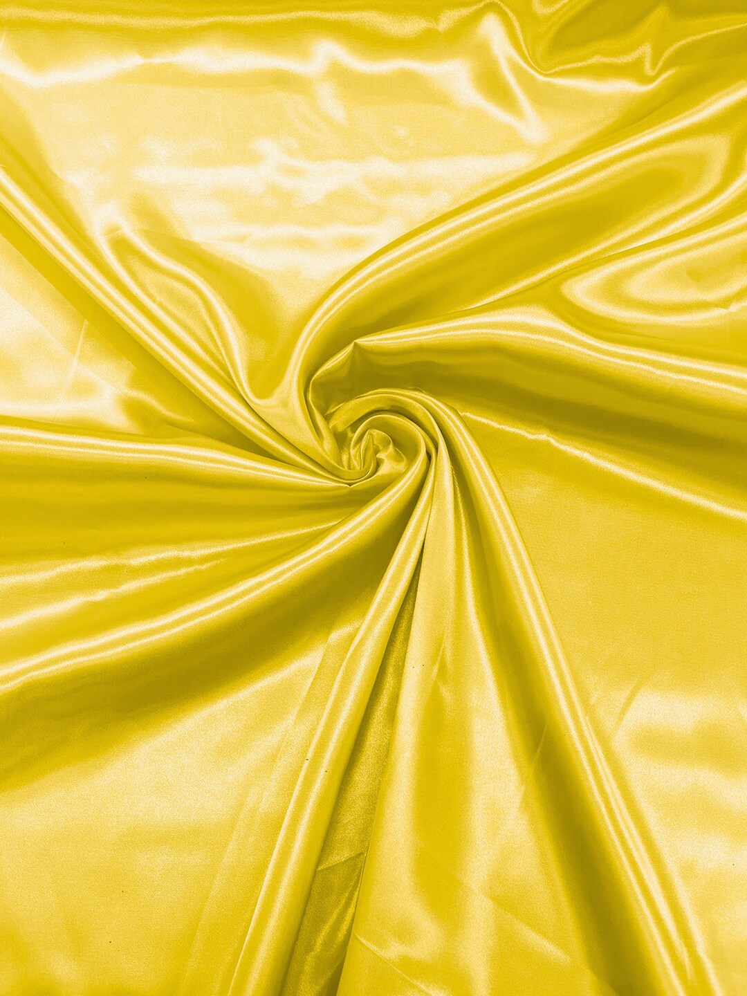 Pucci Yellow Shiny Charmeuse Satin Fabric for Wedding Dress/crafts ...