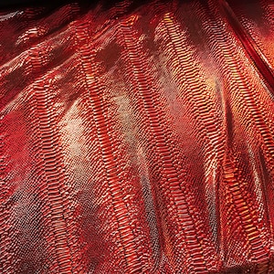Red Iridescent Snake Skin Print on a 2 Way Stretch Nylon Spandex-skirts ...