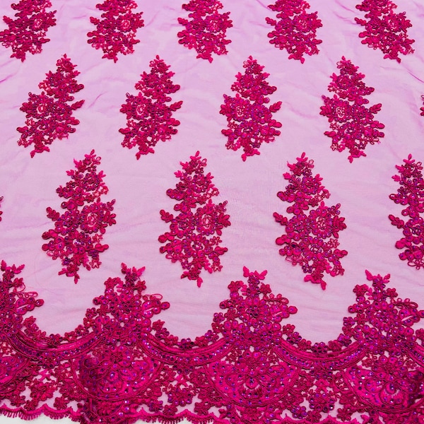 Magenta Sequin Fabric - Etsy