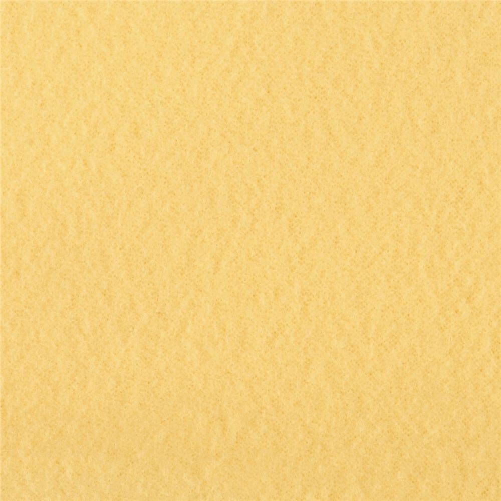 Light Yellow Solid Polar Fleece Fabric Anti-Pill 58 Wide Sold by The Yard.