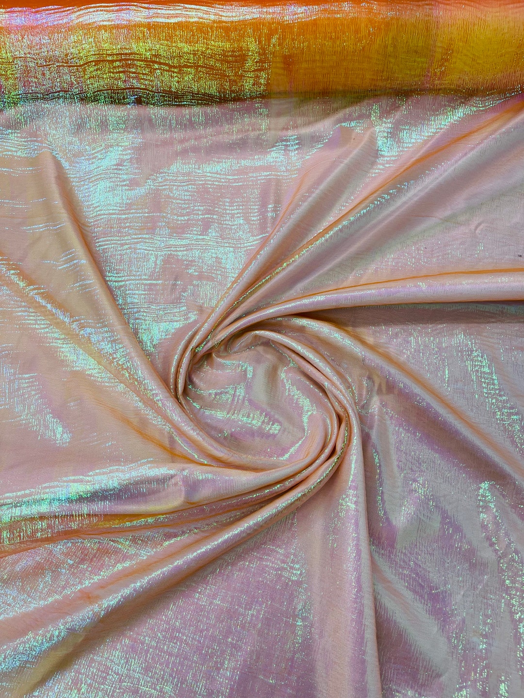 Neon Orange Crush Iridescent Shimmer Organza Fabric 45” Wide, Sells by ...